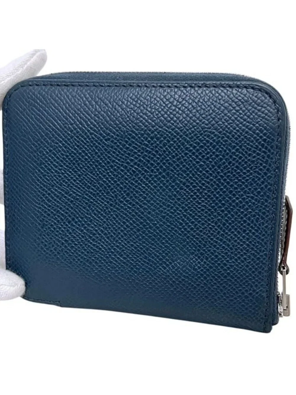 Hermes | Bags | Hermes Coin Case Azap Compact Silk In Navy Wallet Purse ...